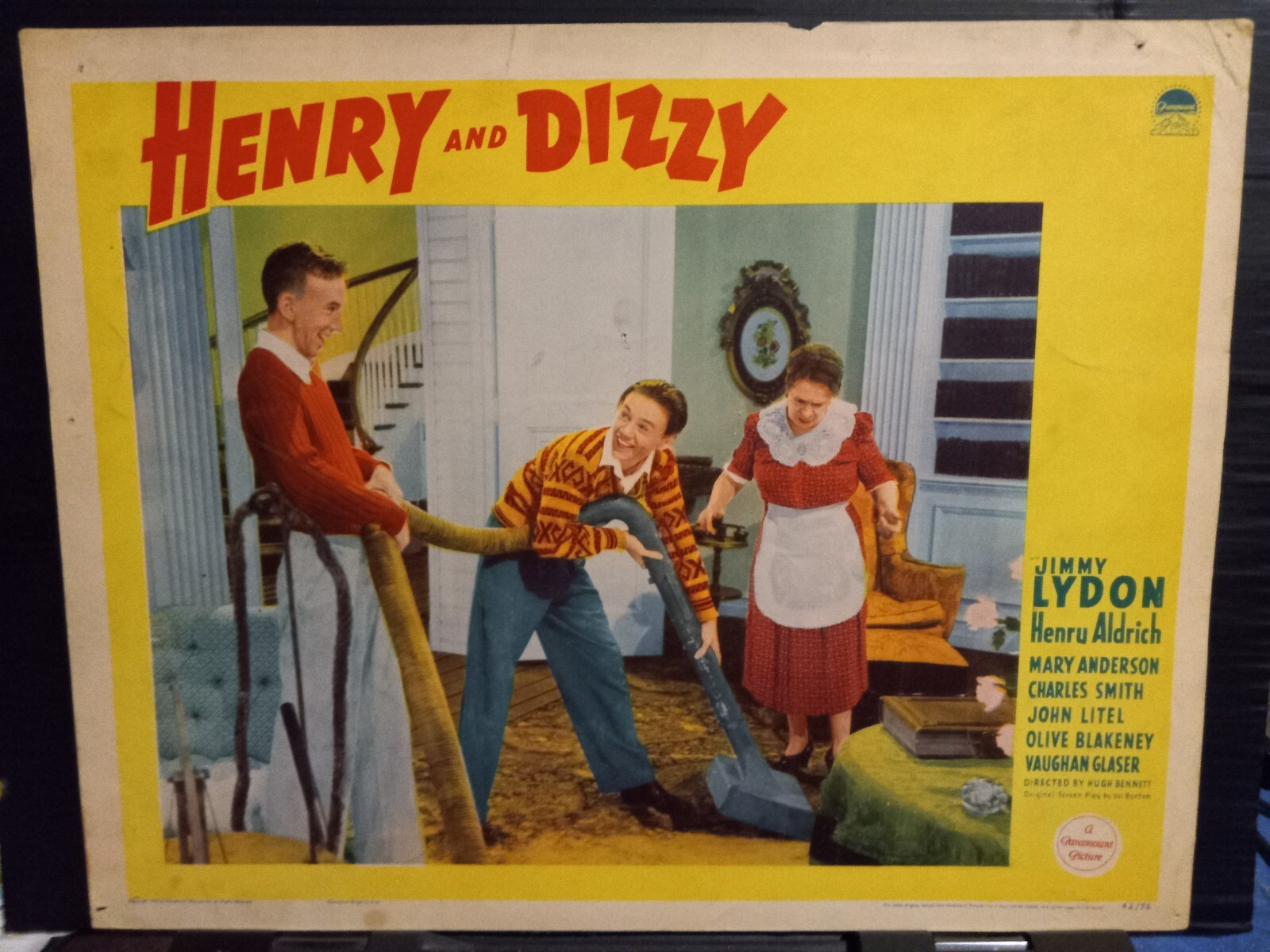 Lobby Card 1942 HENRY AND DIZZY Jimmy Lydon C Smith invent huge vacuum ...