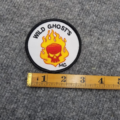 Wild Ghost's MC Flames Skull Motorcycle Club Patch | eBay