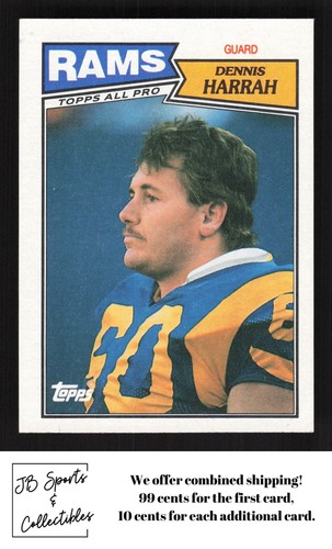 1987 Topps Dennis Harrah #152 Los Angeles Rams | eBay