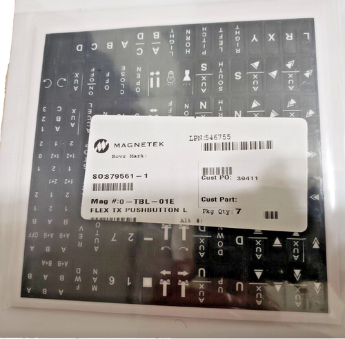 (2) Magnetek FLEX-EX2-TX-DECAL01 Transmitter Push Button Decal Labels ...