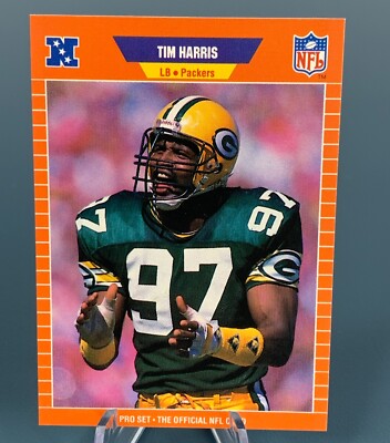 1989 NFL Pro Set Tim Harris Card #131 Green Bay Packers Football ...