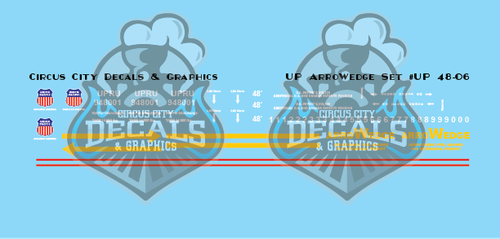 ArroWedge Container UPRU Union Pacific O Scale Decal Set | eBay