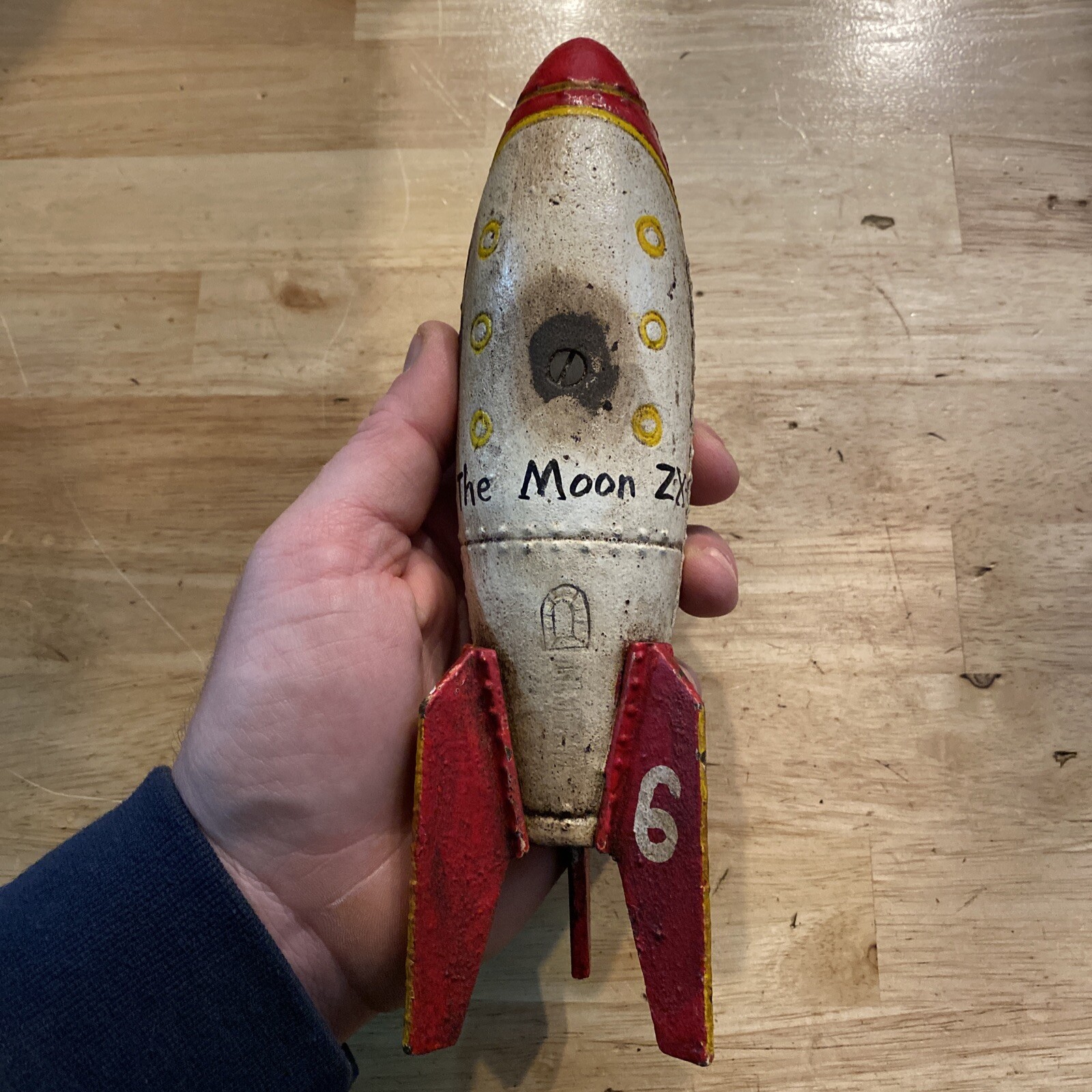 Apollo Moon Rocket Piggy Bank CAST IRON SpaceX Elon Musk NASA Collector ...