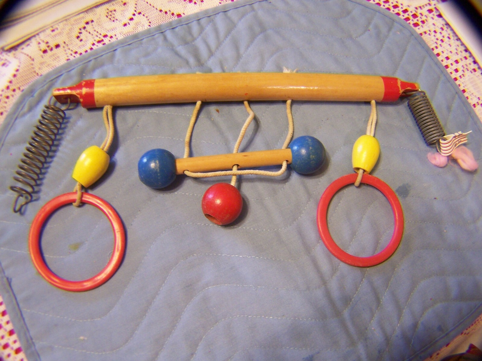 1950's Wooden Cradle Gym, Baby Crib Stroller | eBay