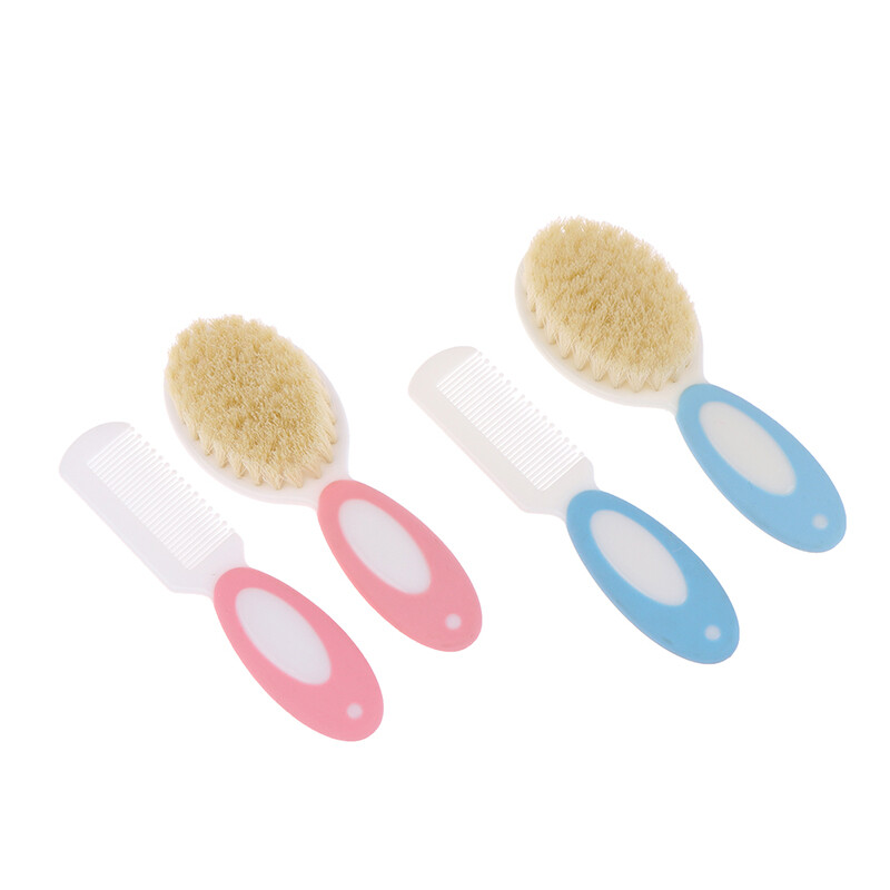 2pcs/set Portable Soft Newborn Baby Hair Brush Baby Kids Comb Child ...
