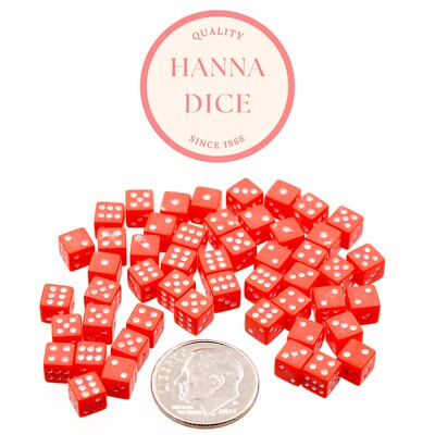 New 5mm Deluxe 50 MINI Dice Red RPG Game Tiny D6 Set | eBay