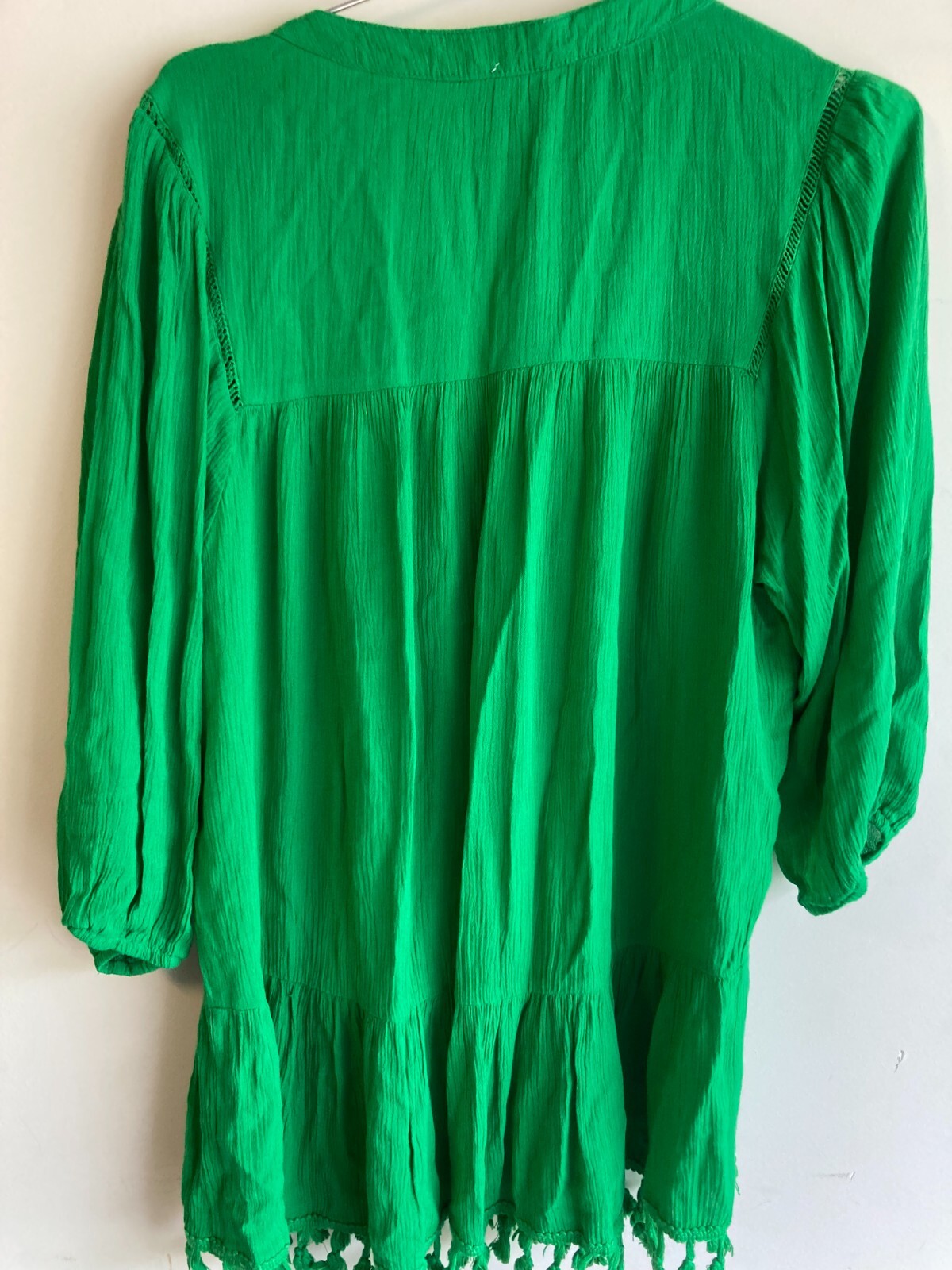 Entro Green Bishop sleeve Tunic Top | eBay
