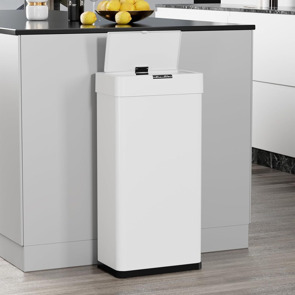 21.1 Gal Motion Sensor Kitchen Trash Can Stainless Steel Garbage Can ...