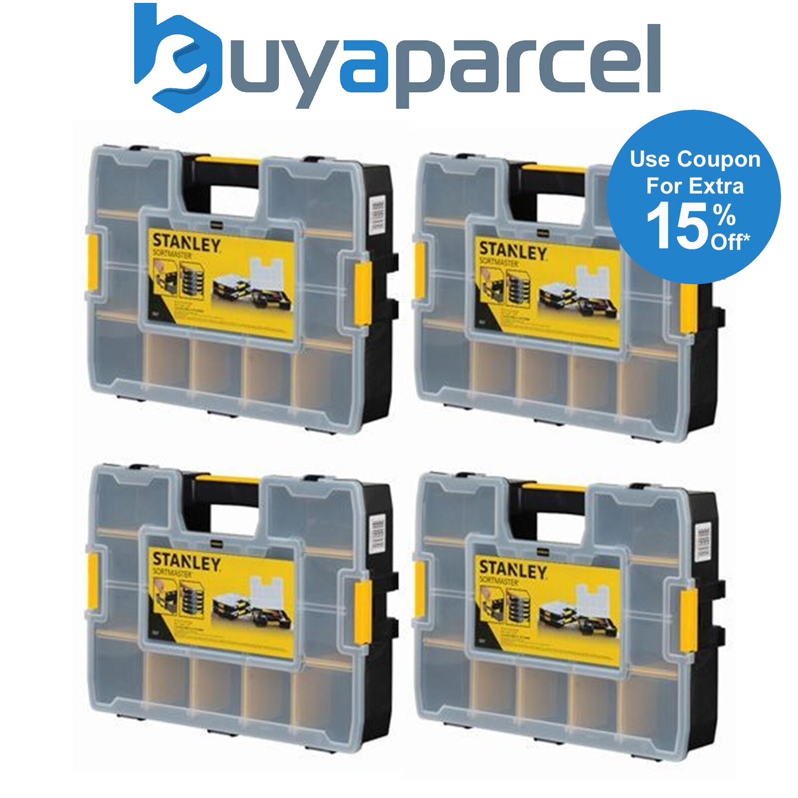 Stanley 1-94-745 Sortmaster Organiser Four Pack Connectable STA194745 ...