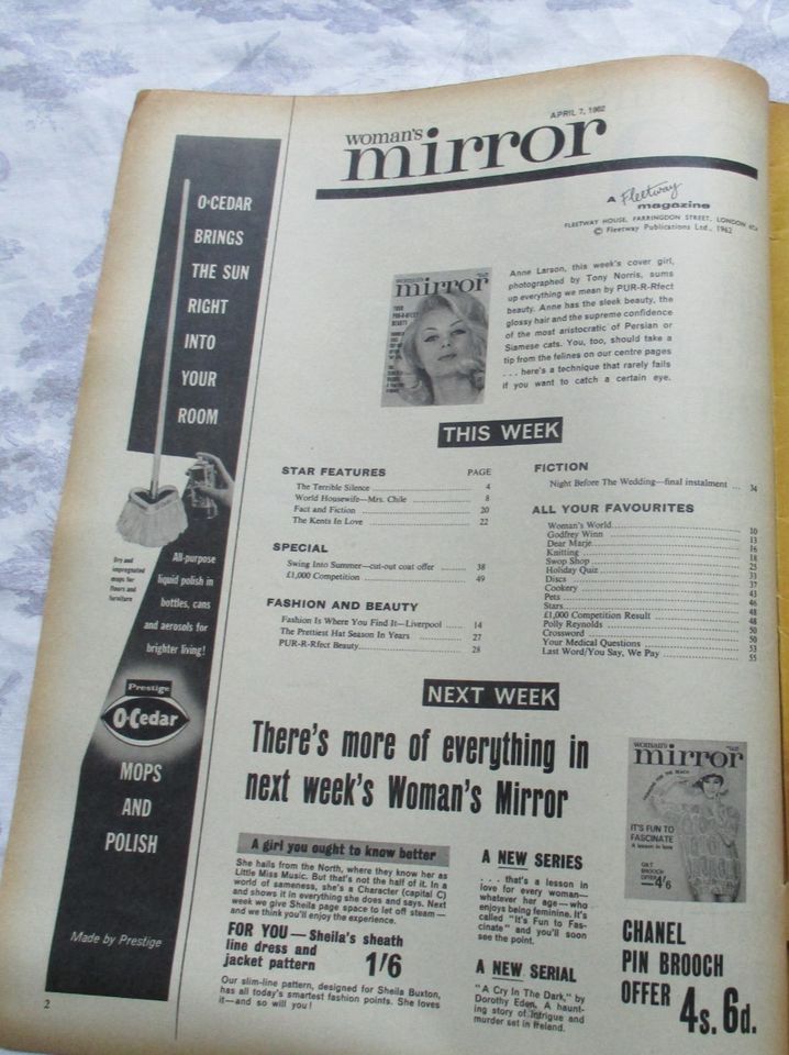 Woman's Mirror Magazine: 7 April 1962 ~ Anne Larson ~ Duke & Duchess of ...