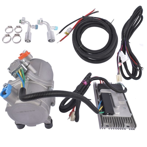 Universal DC 12V Electric Car Air Conditioner Compressor Kit A/C ...
