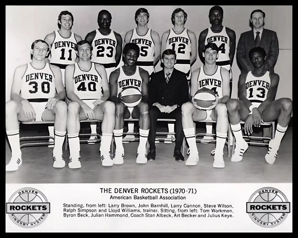 Aba Nba 1970 - 71 Denver Rockets Team Black & White 8x10 PHOTO PRINT | eBay