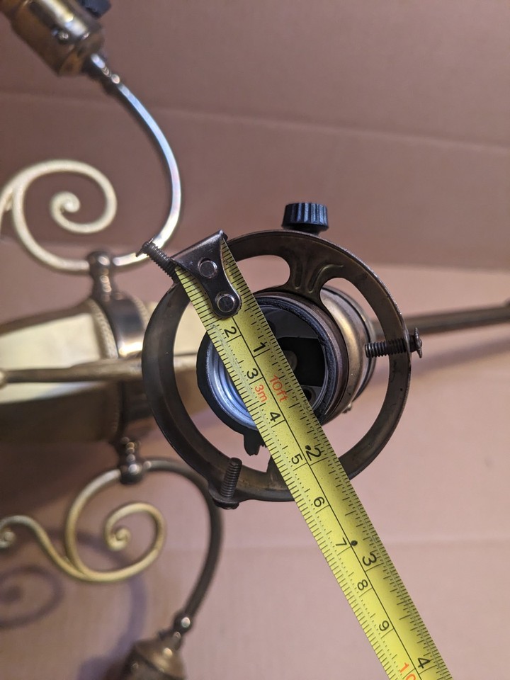 Antique 1902 Brass 4-Arm Chandelier New England Electric Early Light ...