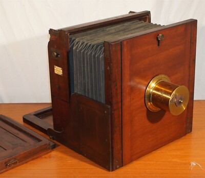 Meagher Early 8x10 Wet Plate Camera w/ Large Brass Lens | eBay