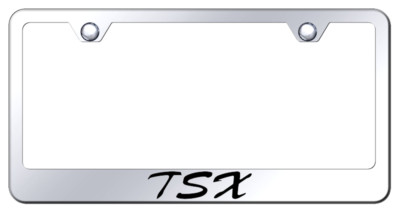 Acura TSX Laser Etched Script Logo Chrome License Plate Frame Official ...