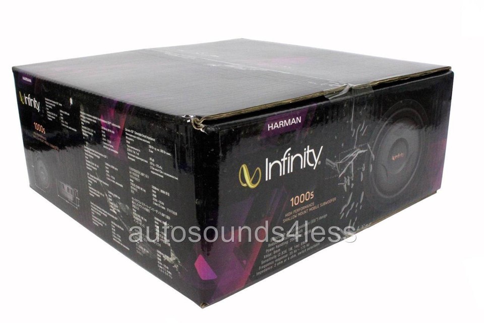 Infinity REF1000S 800 Watt 10" 2/4 OHM Impedance Shallow Depth Truck ...