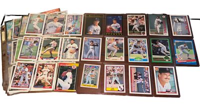 Lot Boston Red Sox Baseball Cards Wade Boggs Roger Clemens Jim Rice ...
