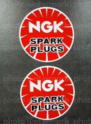 2x NGK Spark Plug Stickers Vinyl Decals Motocross MX Emblem Race Truck ...