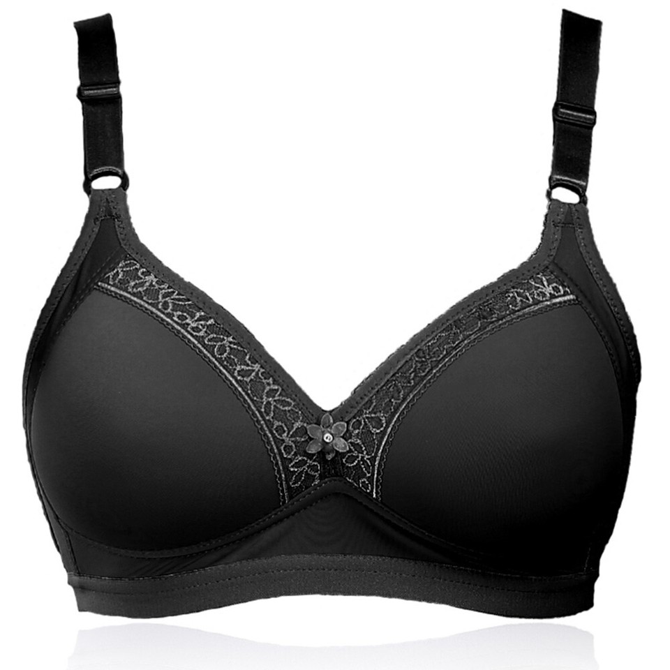 Womens Bras 34-46 AA ABC Wireless Brassiere Sexy Lingerie Thin Padded ...