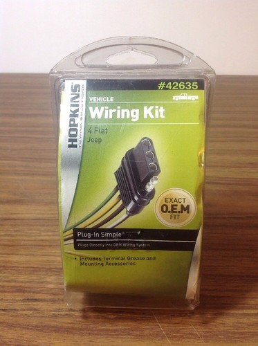 Hoppy Hopkins 42635 Plug-In Simple Vehicle Side 4 Flat Wiring for Jeep ...