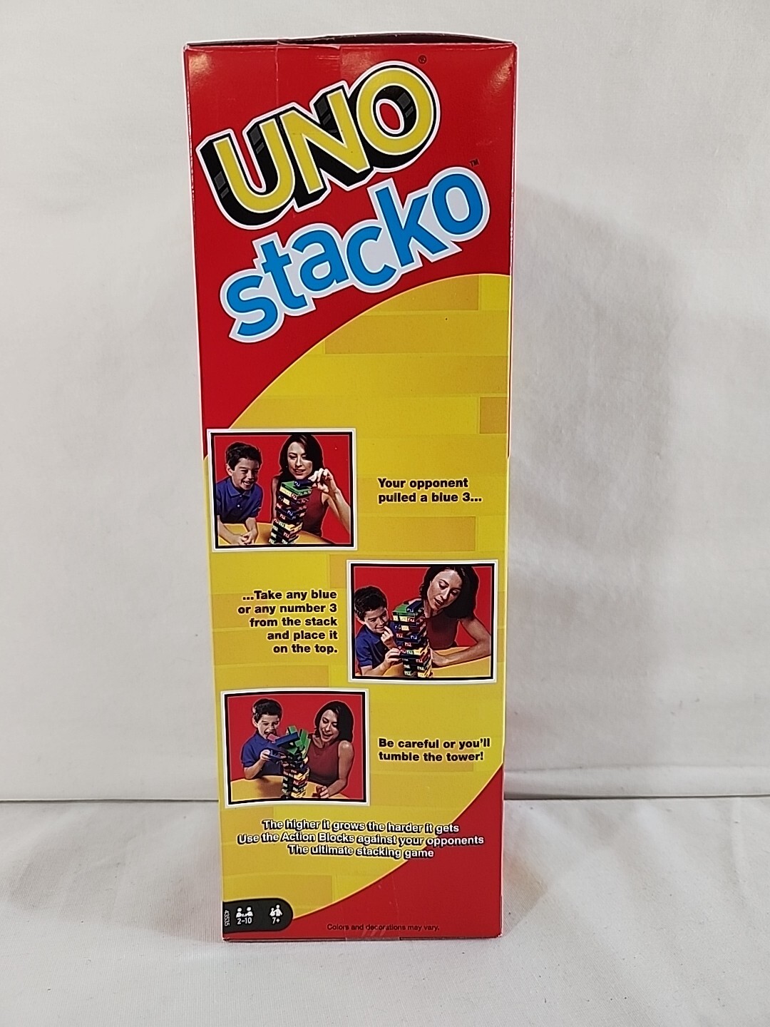 UNO Stacko Party Game Colored Stacking Blocks Balance Mattel | eBay
