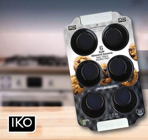 NWT IKO 18K SIGNATURE SERIES GOLD NON STICK 6 Cup Muffin Pan | eBay