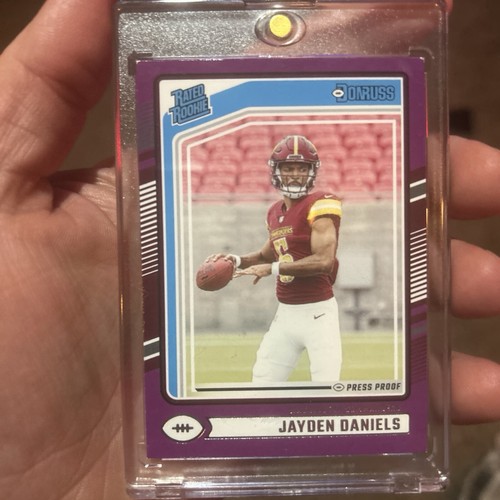 2024 DONRUSS JAYDEN DANIELS RATED ROOKIE PURPLE PRESS PROOF! #389 | eBay