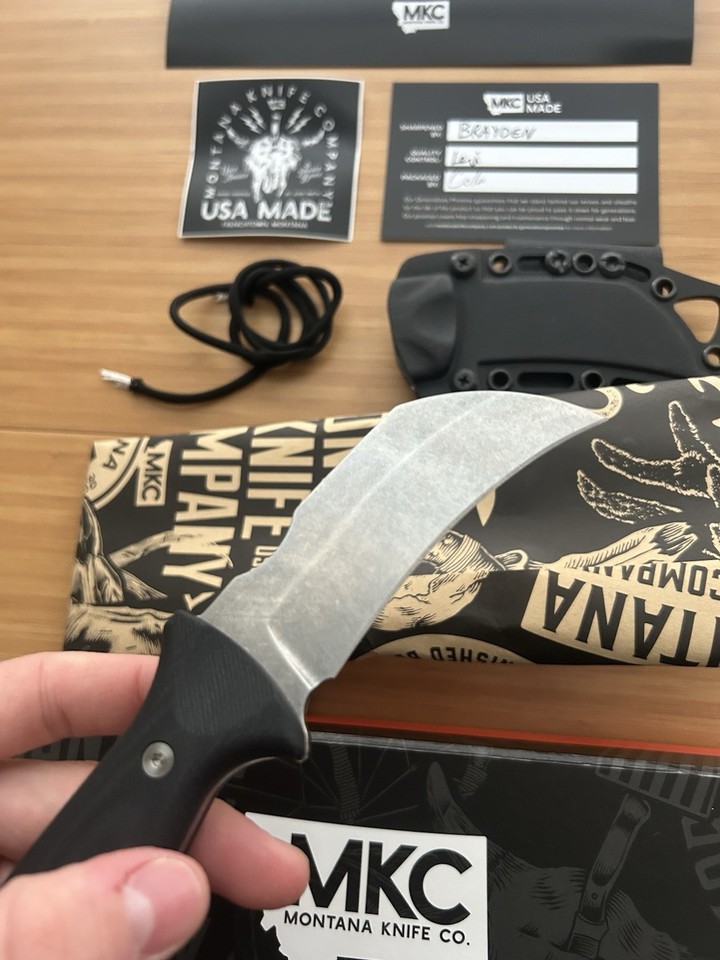 Montana Knife Co. MKC Great Falls Skinner - Black G10 - Stonewashed ...
