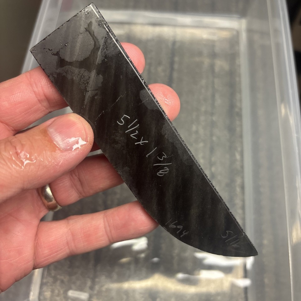 Flint Knapping Practice Black Burns Green Obsidian Preform Blank 1694 ...