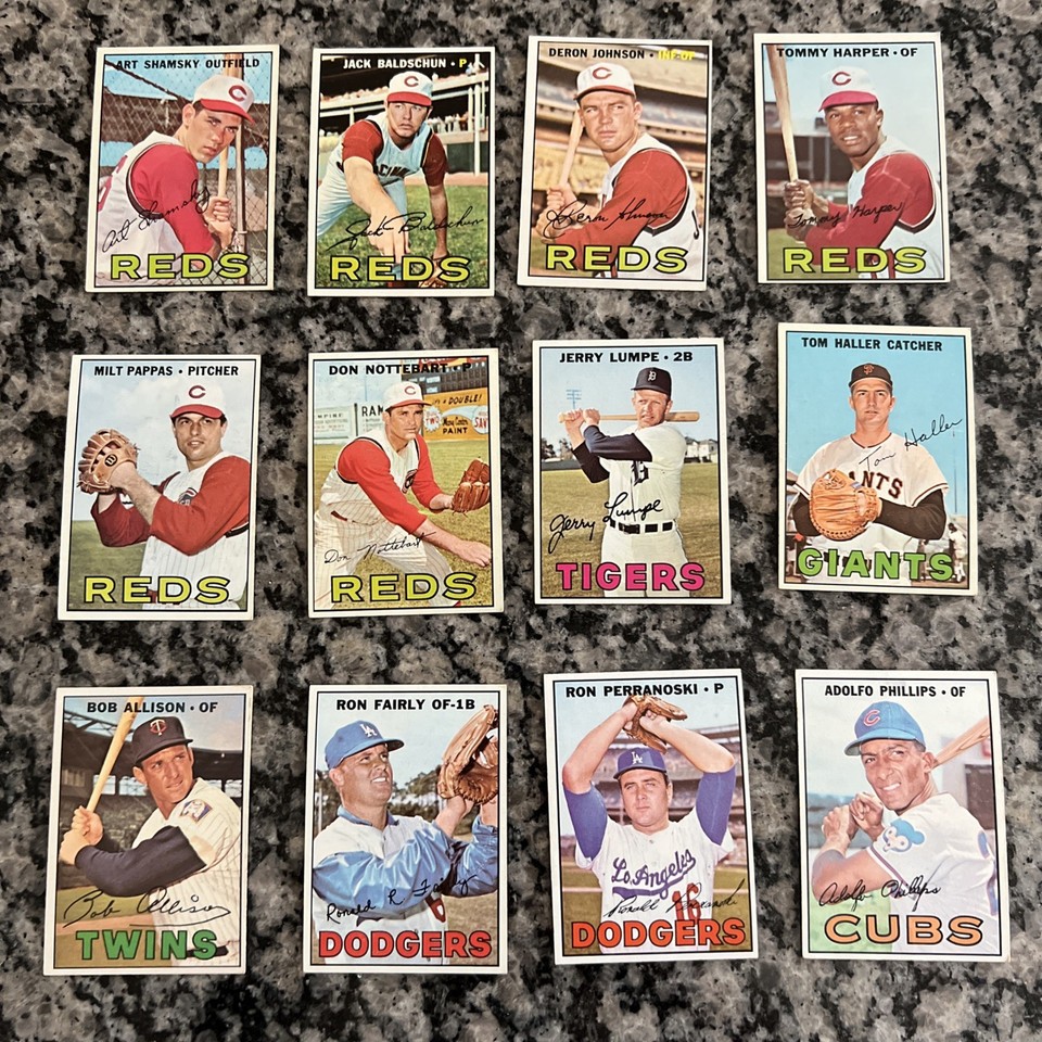 1967 Topps Baseball Card Vintage Lot of 36 Different Cards - Some Stars ...