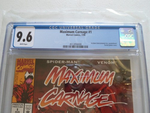 Maximum Carnage #1 CGC 9.6 ACCLAIM Giveaway Promo 1994 Comic Spider-Man ...