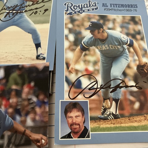 KC ROYALS SIGNED POSTCARDS OF JOHN MAYBERRY, MITCH MAIER, BRUCE CHEN ...