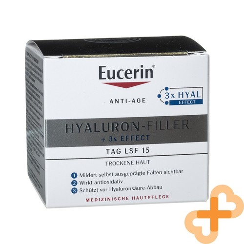 EUCERIN HYALURON FILLER Day Face Cream Dry Skin 50ml SPF15 Anti Wrinkle ...