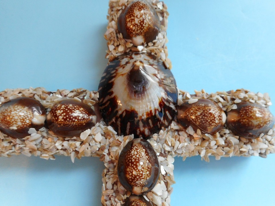 Sea Shell Cross-Wall Cross-Beach Cross-Artist Created | eBay