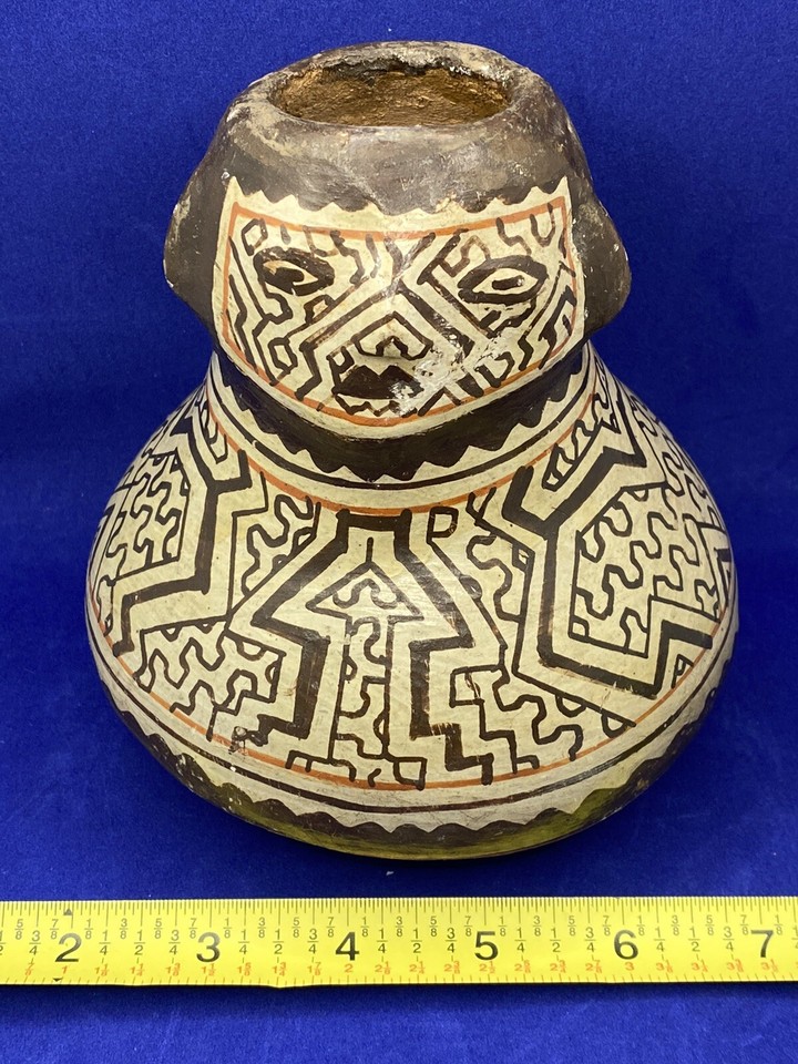 Shamanistic Shaman Pottery Effigy Vessel Amazonian Indian Shipibo ...