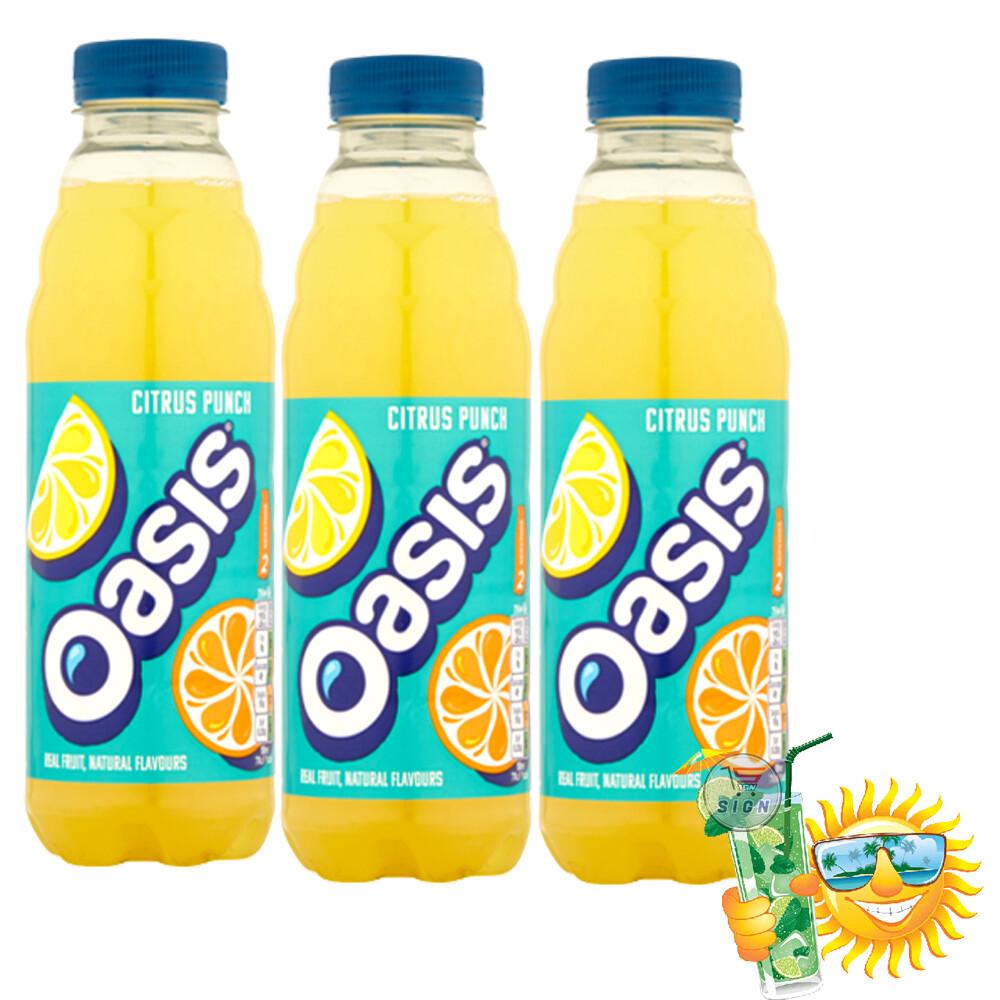 Oasis Real Fruit Soft Drink-Summer Fruits ,Citrus Punch,Blackcurrant ...