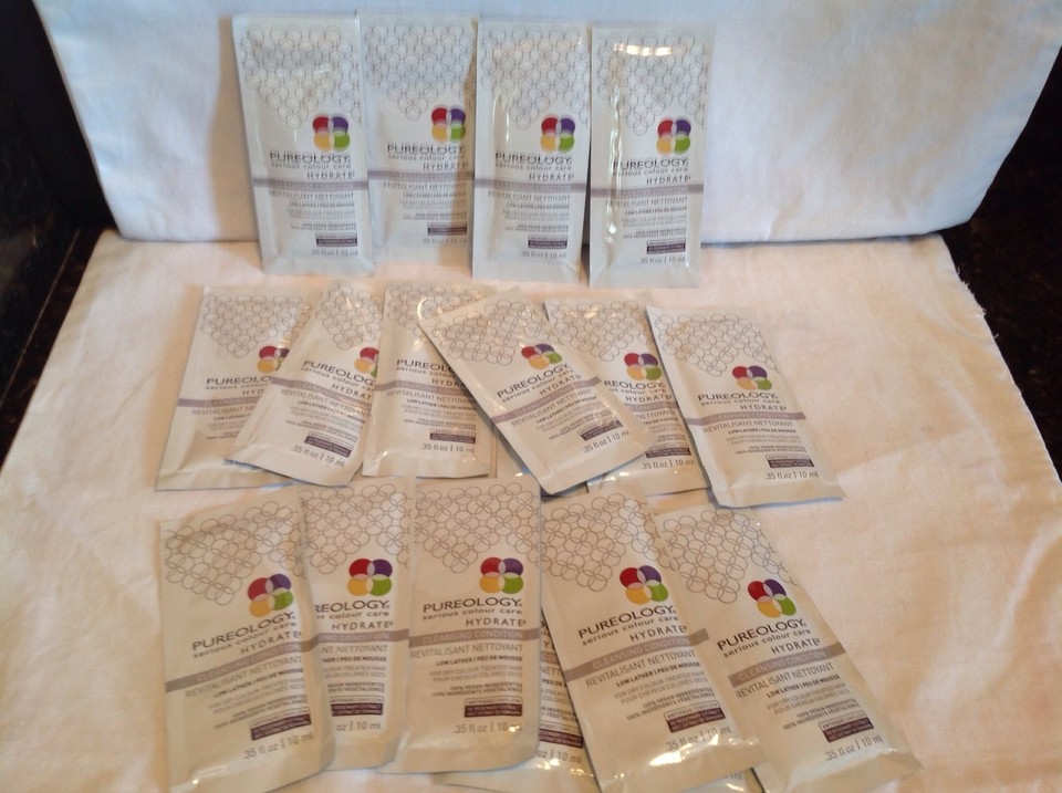 Pureology Hydrate Cleansing Conditioner 18 Sample Travel Packs .35 oz ...