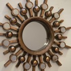 3pc Bronze Sunburst Mirrors Wall Hanging Aztec Round Home Decor ...
