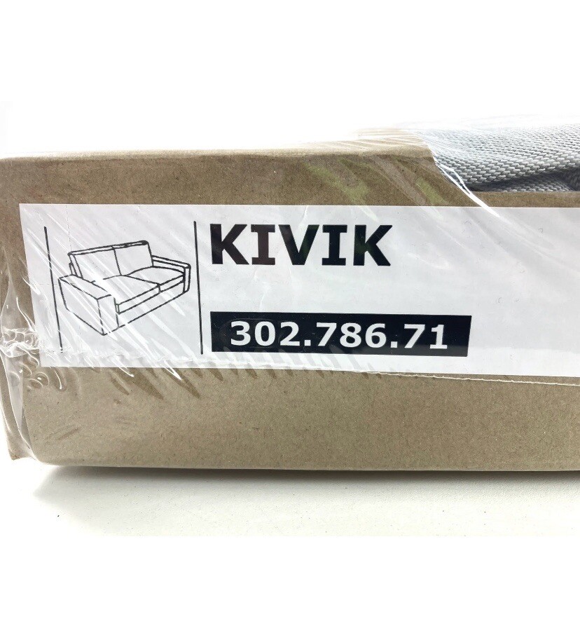 IKEA KIVIK Cover for 3-Seater Sofa - Ramna Light Grey for sale online ...