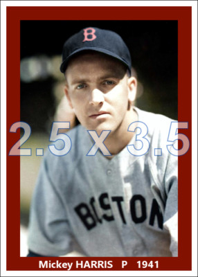 Mickey Harris - 1941 Boston Red Sox - choose a size - colorized print ...