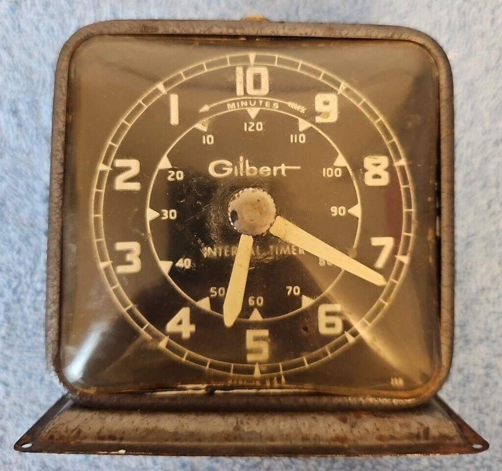 VTG GILBERT INTERVAL CLOCK TIMER~USA~WILLIAM L. GILBERT CLOCK CORP X ...