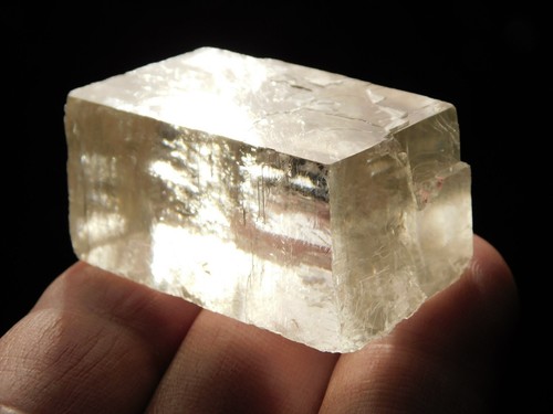 Translucent Iceland Spar Calcite Crystal With Double Refraction! 44.9gr ...