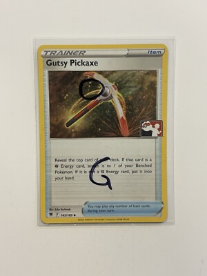 Gutsy Pickaxe 145/189 SWIRL Holo Pokemon Prize Pack Astral Radiance ...