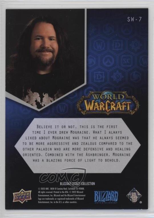 2023 Upper Deck Blizzard Legacy Collection Art of Samwise Mograine #SW ...