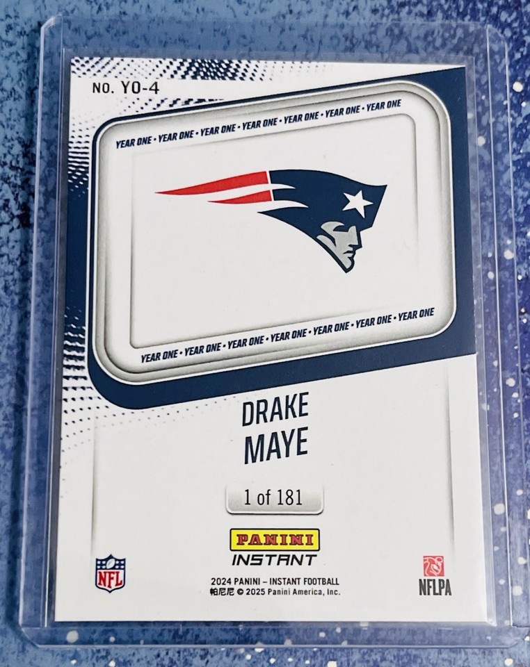 2024 Panini Instant Year One Rookies DRAKE MAYE #Y0-4 /181 RC Patriots ...