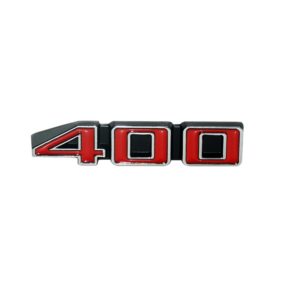 2Pc Chrome Red 71-75 Fender or Rocker Panel 400 Emblem Badge Nameplate ...