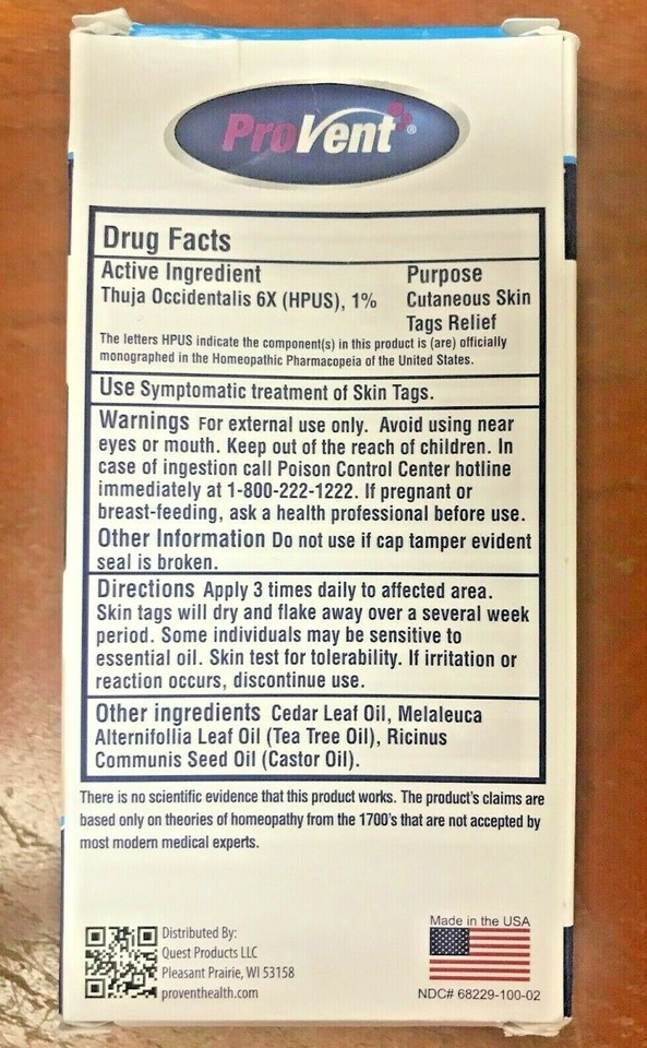 ProVent Skin Tag Remover Oil 0.34 Fl. Oz. 10mL All Skin Types New LOT ...