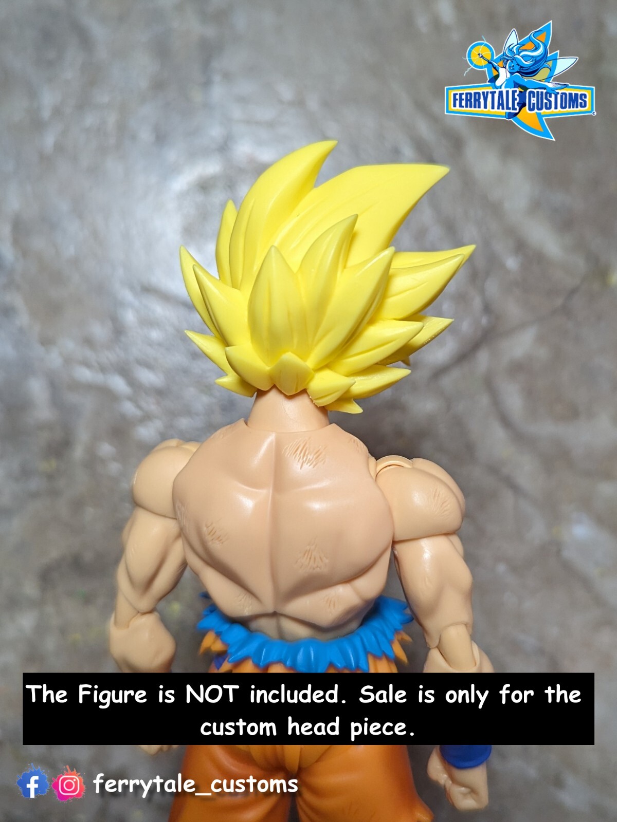 S.H.Figuarts Dragon Ball Z Goku Windy SSJ Custom Head Piece By ...