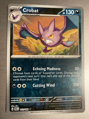Pokemon Paradox Rift Crobat Reversed Foil Card 112/182 | eBay