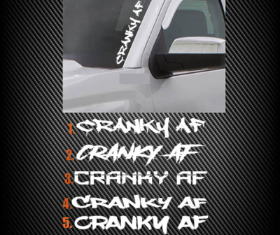 CRANK AF 22" Windshield Decal Sticker Turbo Diesel JDM Car Truck KDM ...